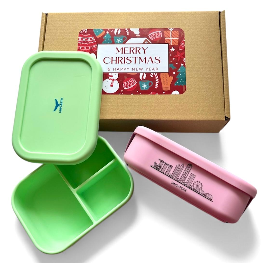 Lunch Box 3 Compartments Singapore Skyline - Gift Set – Unplastik World